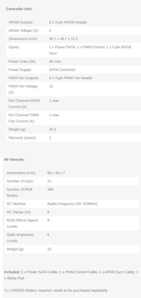 GELID Solutions AMBER5 5-Channel RF Remote ARGB Controller Review ...