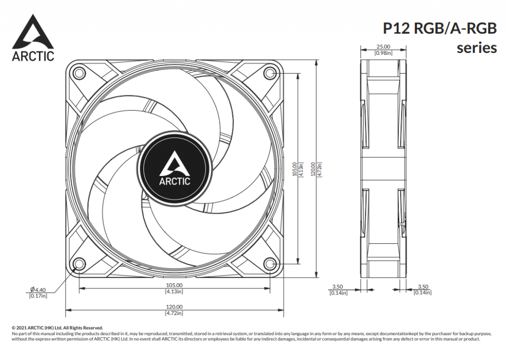 ARCTIC P12 PWM PST RGB 0dB Fans Review - EnosTech.com