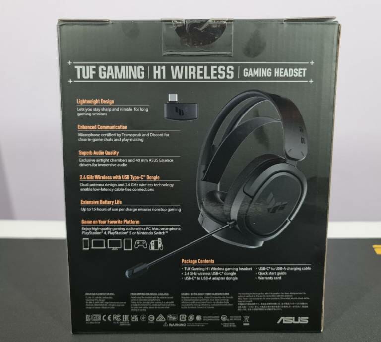 ASUS TUF GAMING H1 WIRELESS GAMING HEADSET REVIEW