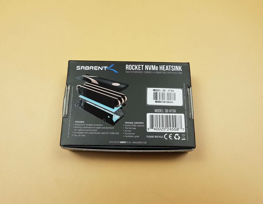 Sabrent Rocket NVMe Heatsink Review - EnosTech.com