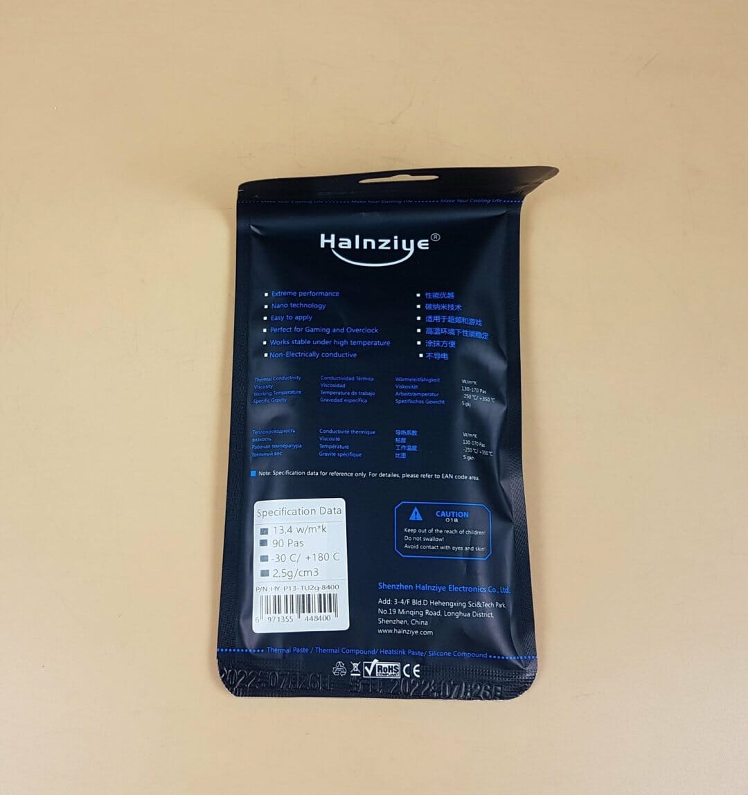 Halnziye HY-P15, HY-P-13, HY883, HY880 Thermal Paste Review - EnosTech.com