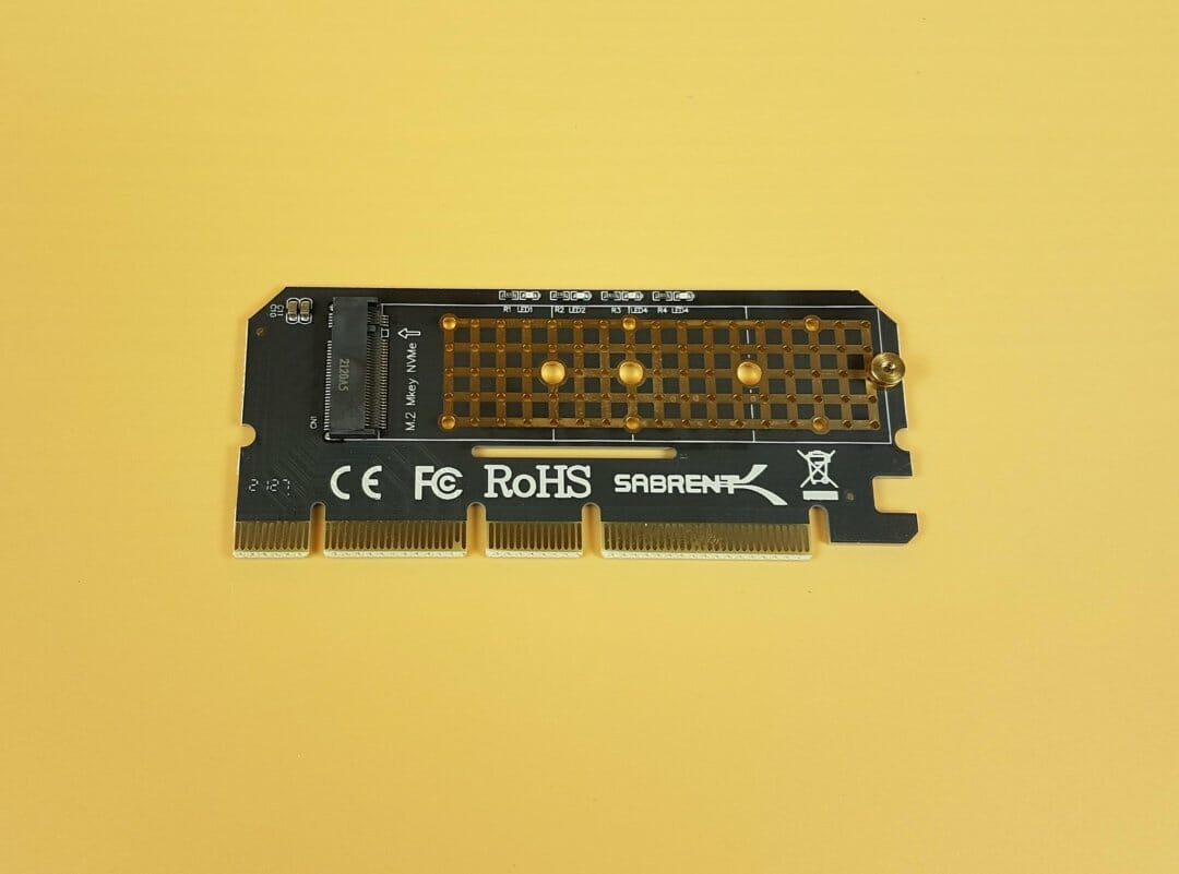 Sabrent NVMe M.2 SSD to PCIe X16/X8/X4 Card Review - EnosTech.com
