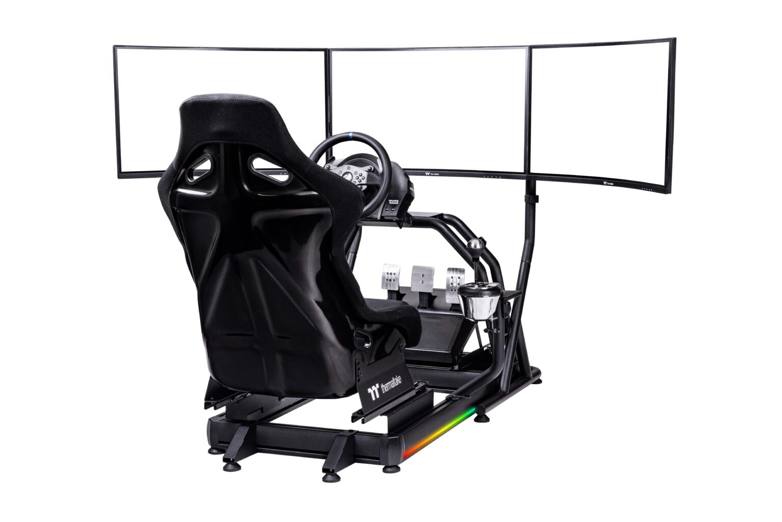 Thermaltake Debuts its Immersive and Sleek White Racing Simulator ...