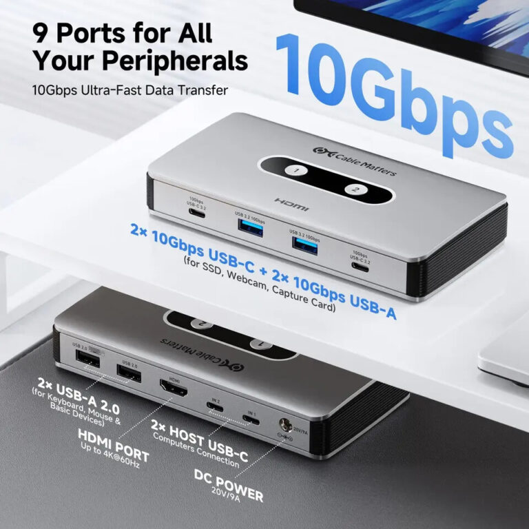 Cable Matters Launches New USB C KVM Switch for Dual Laptop Setups ...